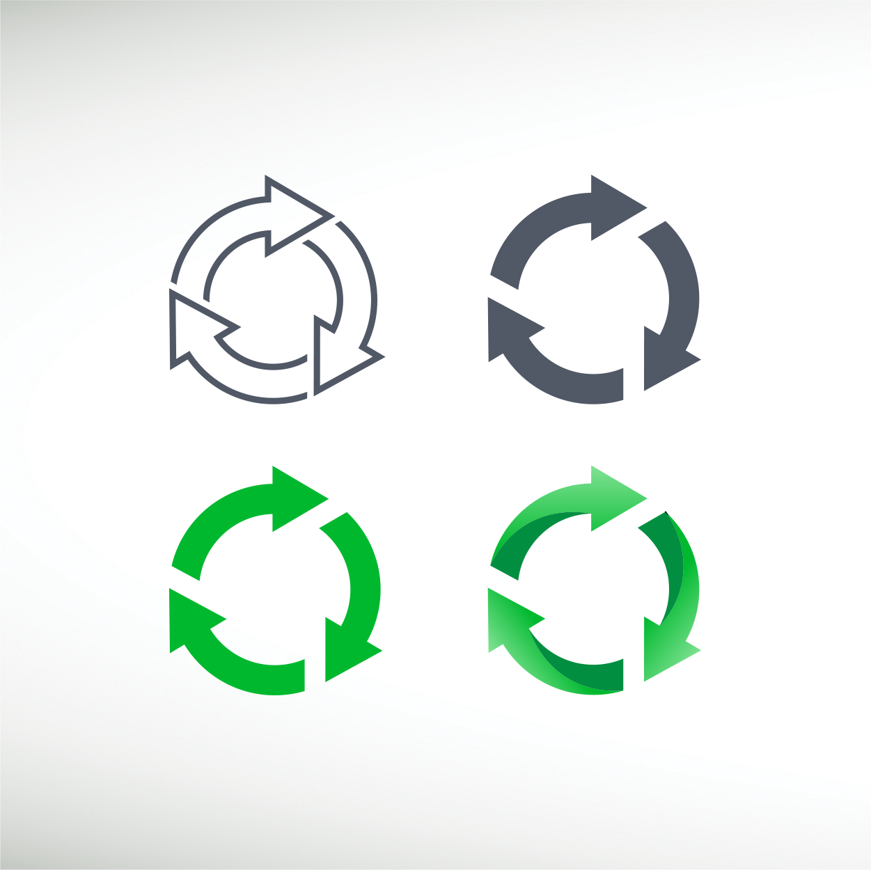 Vector: 3 Steps Arrow Loop Symbol Circular Arrow for Closed Vector Logo ...